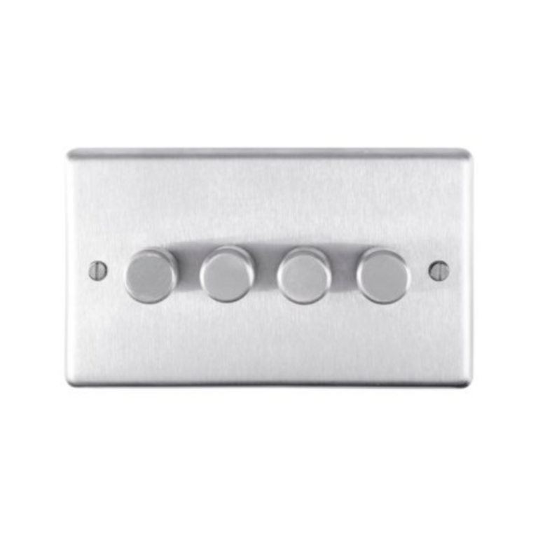 Stainless Steel 4 Gang Dimmer Switch